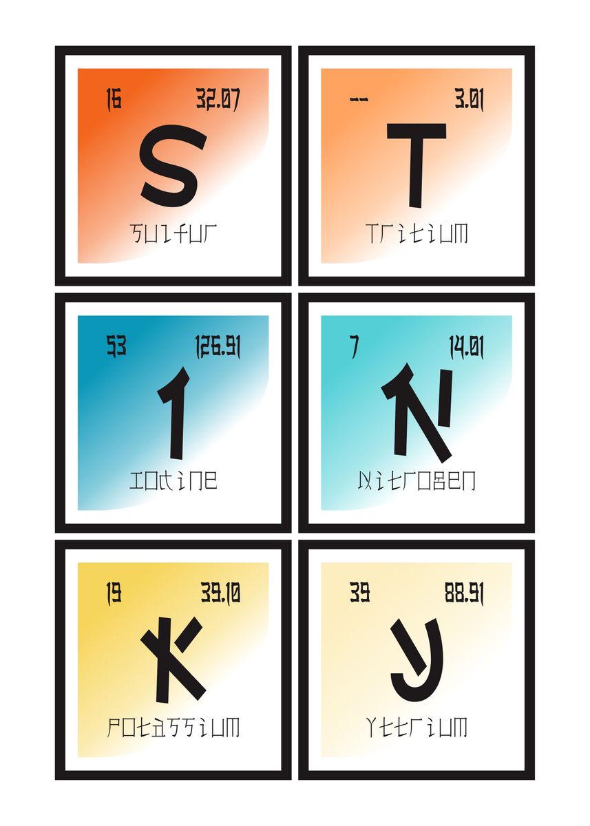 'Stinky Elements' Poster, picture, metal print, paint by Maozva | Displate