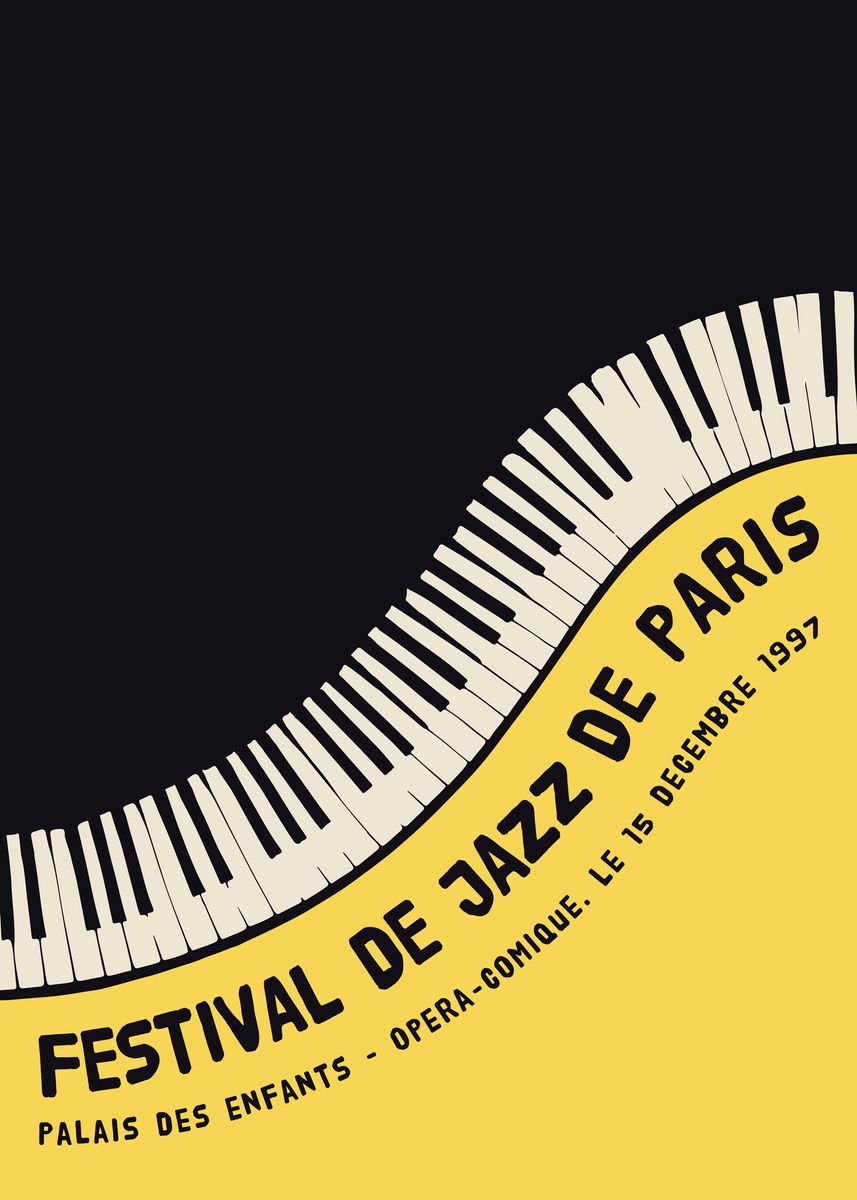'Retro Piano Jazz Poster' Poster by BluePinkPanther | Displate