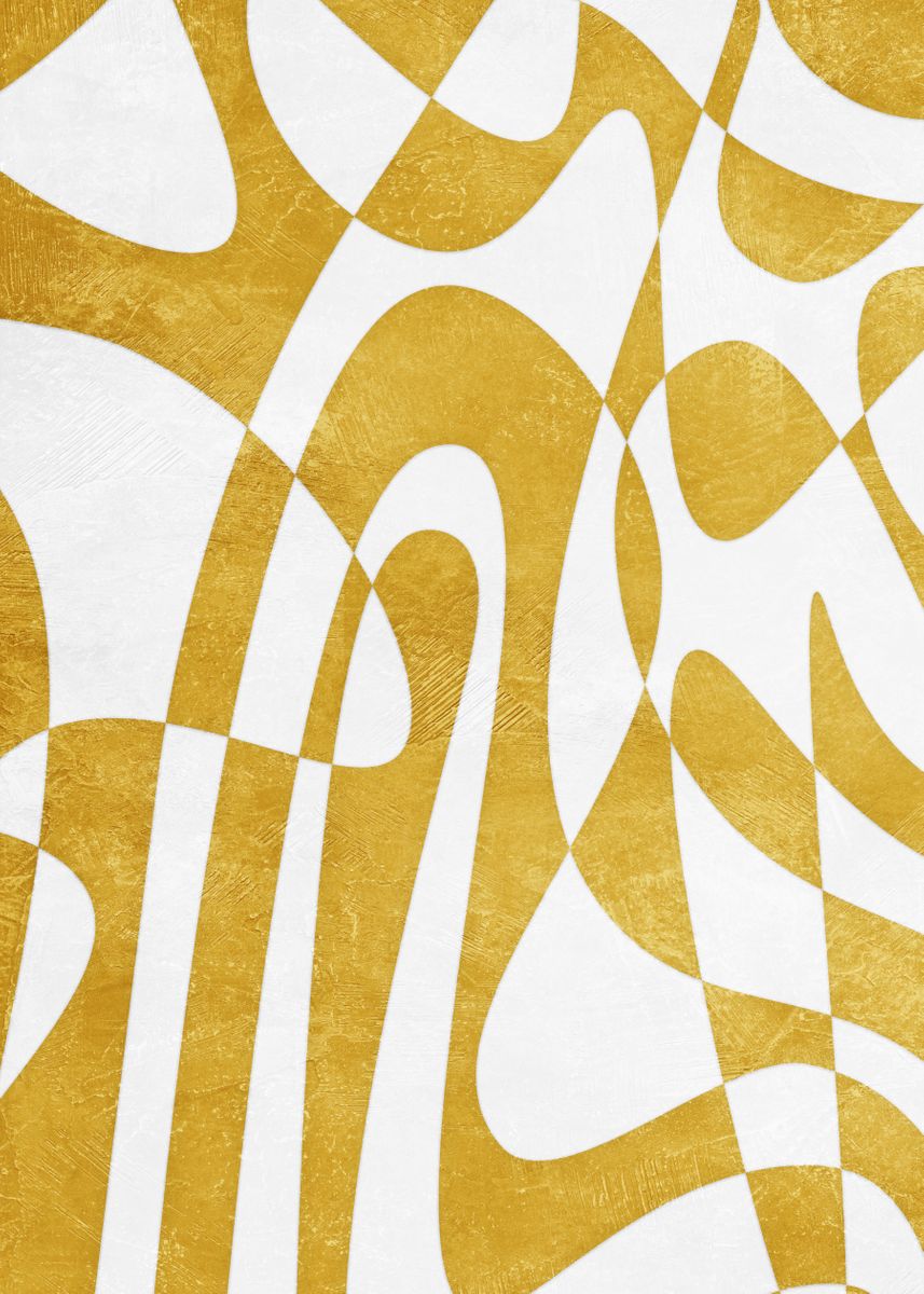 'Funky Yellow Vibes No1' Poster, picture, metal print, paint by Ema ...