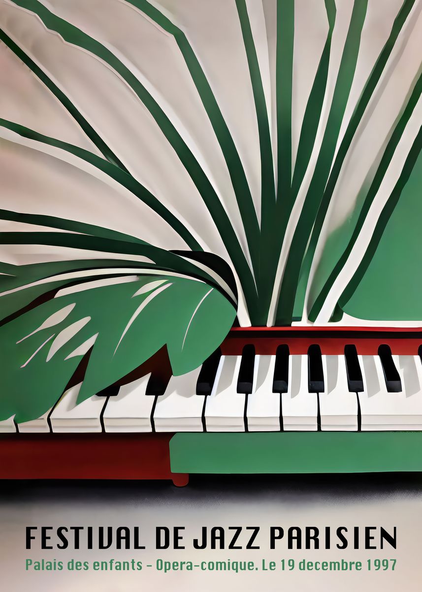 'Paris Jazz Festival' Poster, picture, metal print, paint by BluePinkPanther | Displate