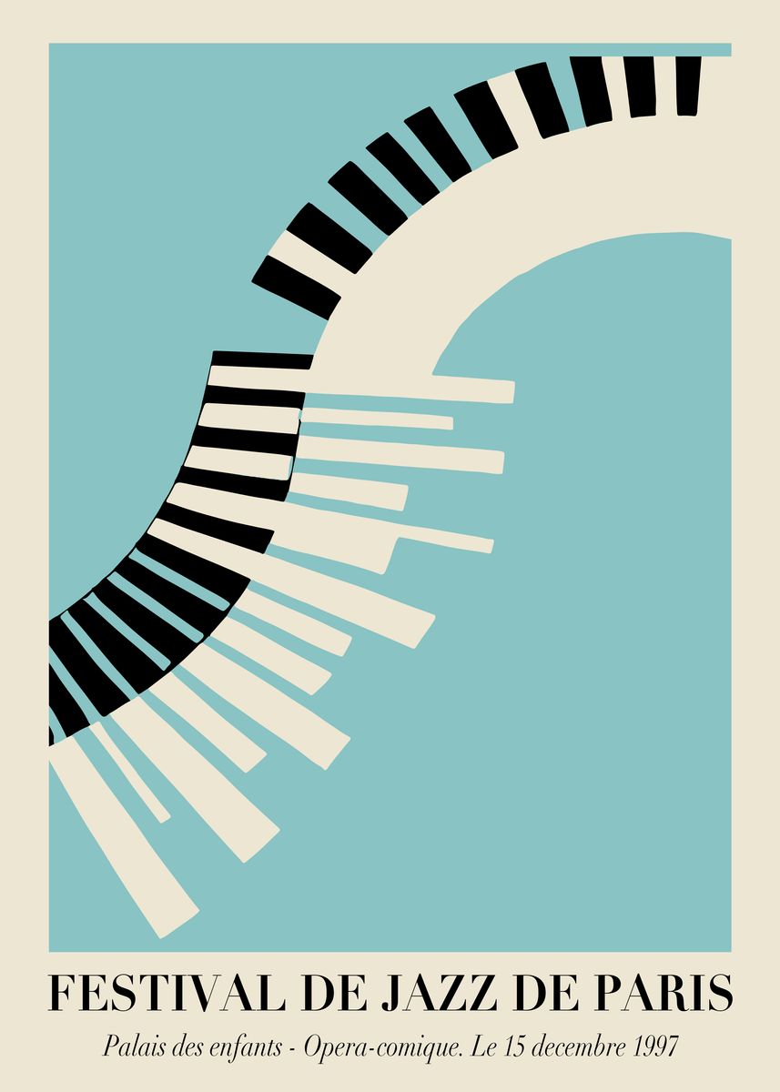 'Parisian Jazz Festival' Poster by BluePinkPanther | Displate