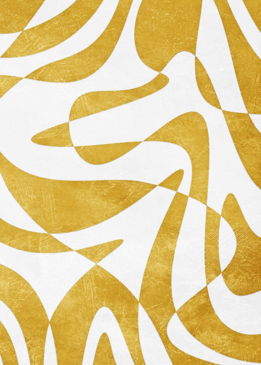 'Funky Yellow Vibes No2' Poster, picture, metal print, paint by Ema ...