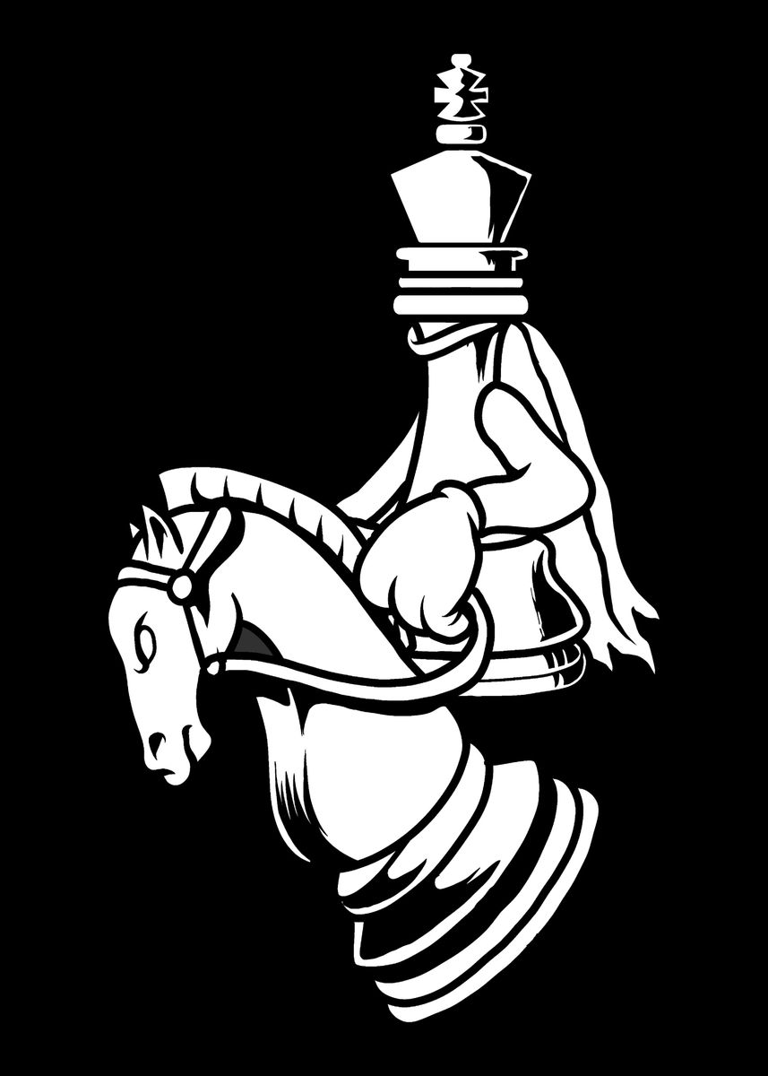 'Chess Knight' Poster, picture, metal print, paint by CrazySquirrel ...