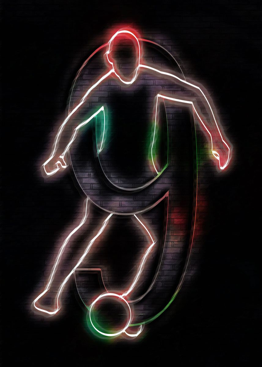 '9 football number' Poster, picture, metal print, paint by Izmo ...