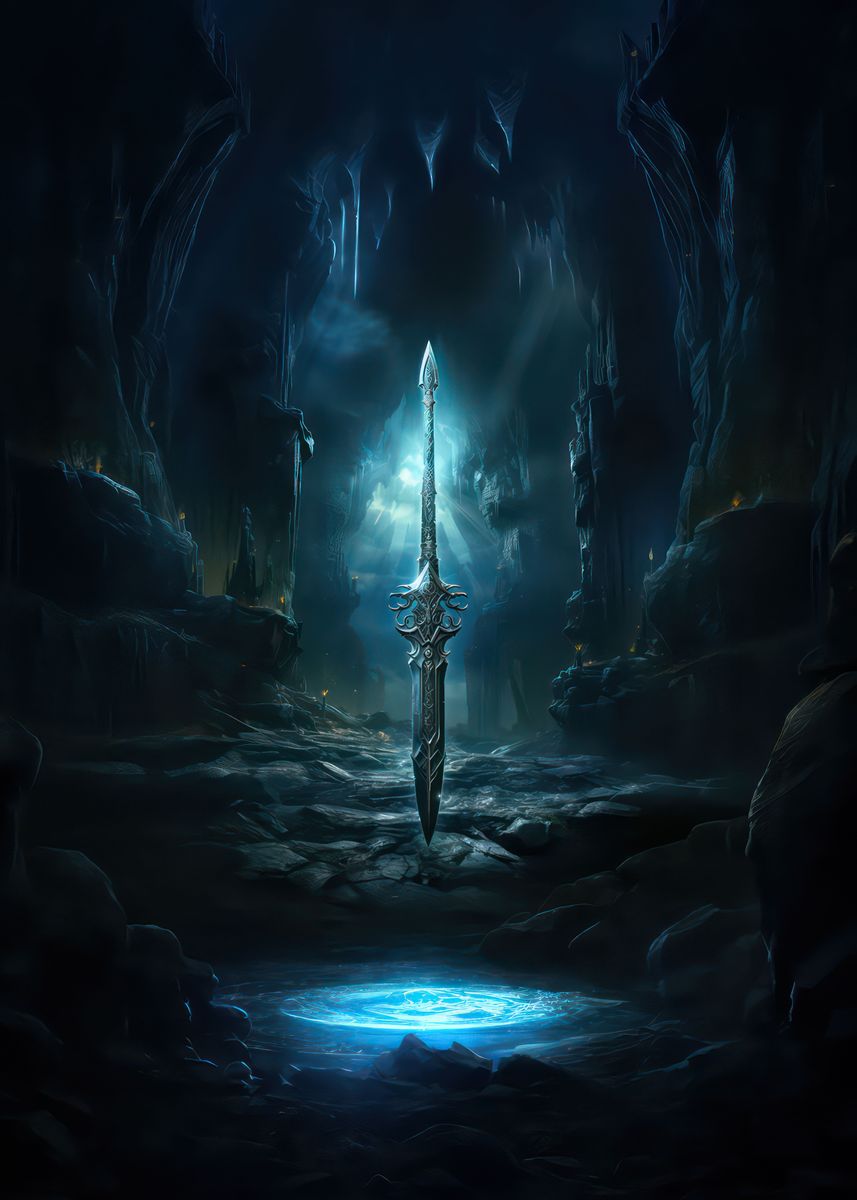 'Sword in Mystic Realm' Poster by jodotodesign | Displate