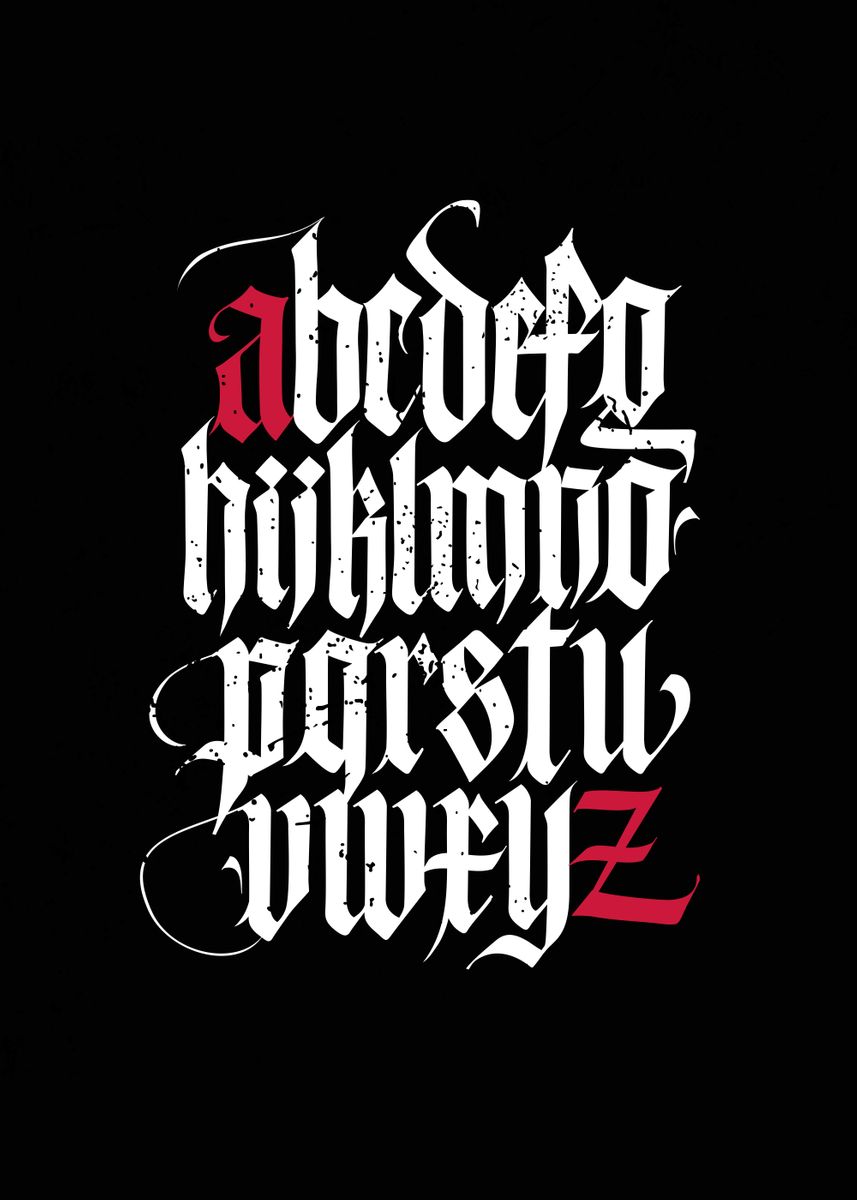 'Alphabet Abstract Wall art' Poster, picture, metal print, paint by ...