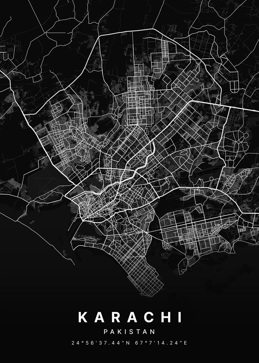 'Karachi Sindh Pakistan' Poster by Kemi Solaja | Displate