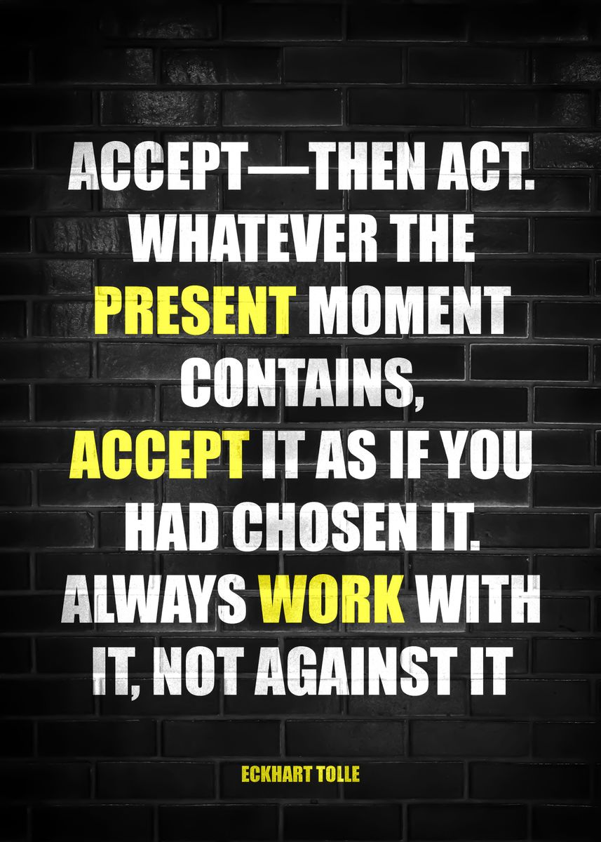 'ECKHART TOLLE QUOTE 2' Poster, picture, metal print, paint by ...