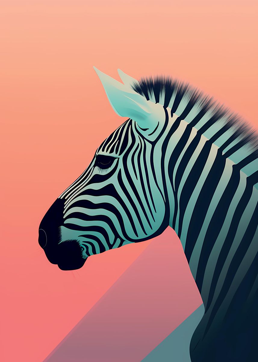 'Minimalist Zebra Stripes' Poster by Mark Vincent Verallo | Displate