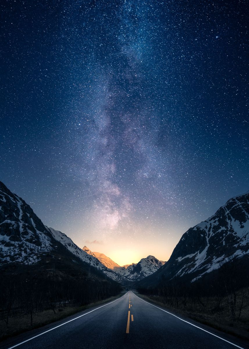 'stars above' Poster, picture, metal print, paint by Freddie | Displate