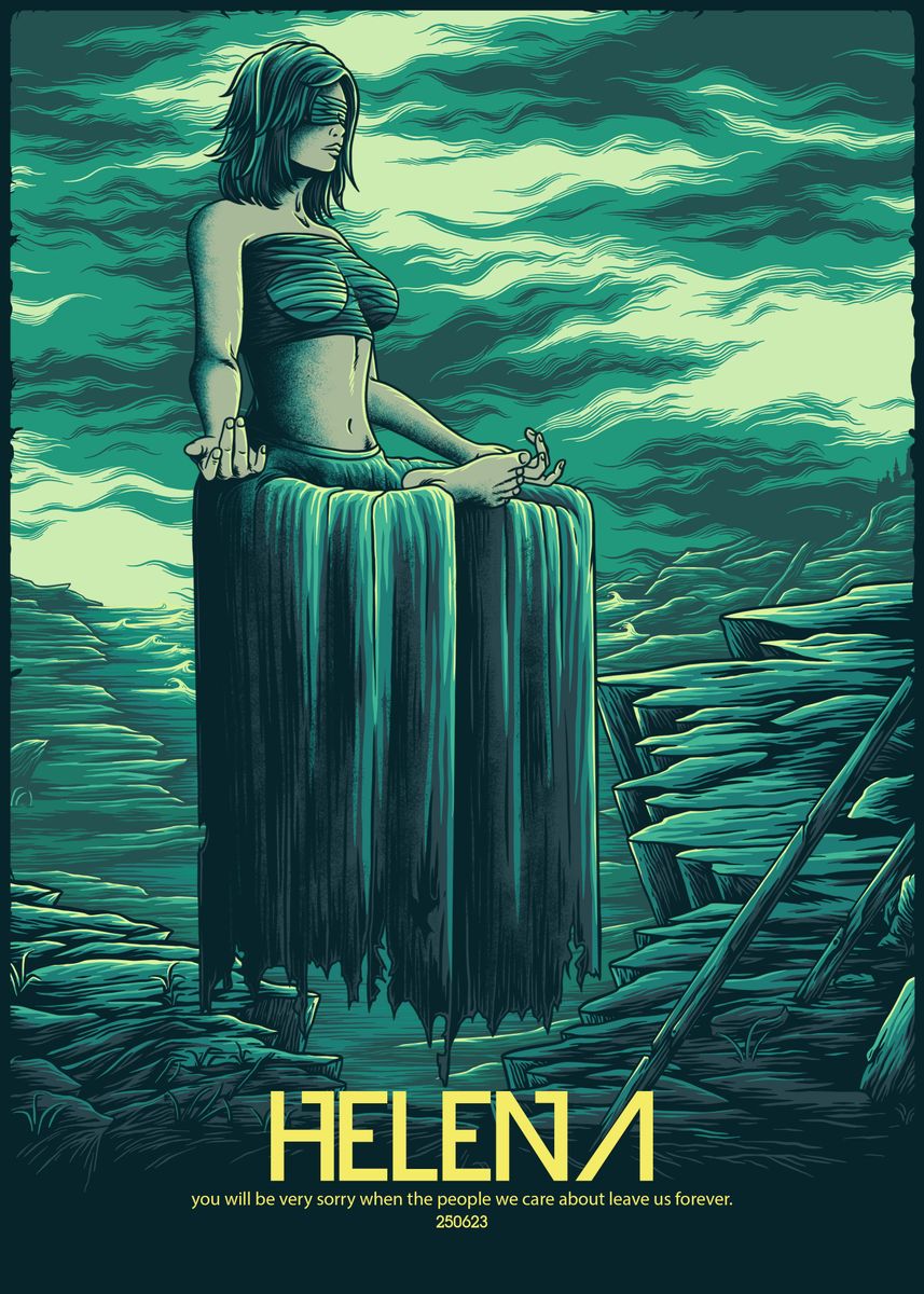 'HELENA' Poster, picture, metal print, paint by masn | Displate