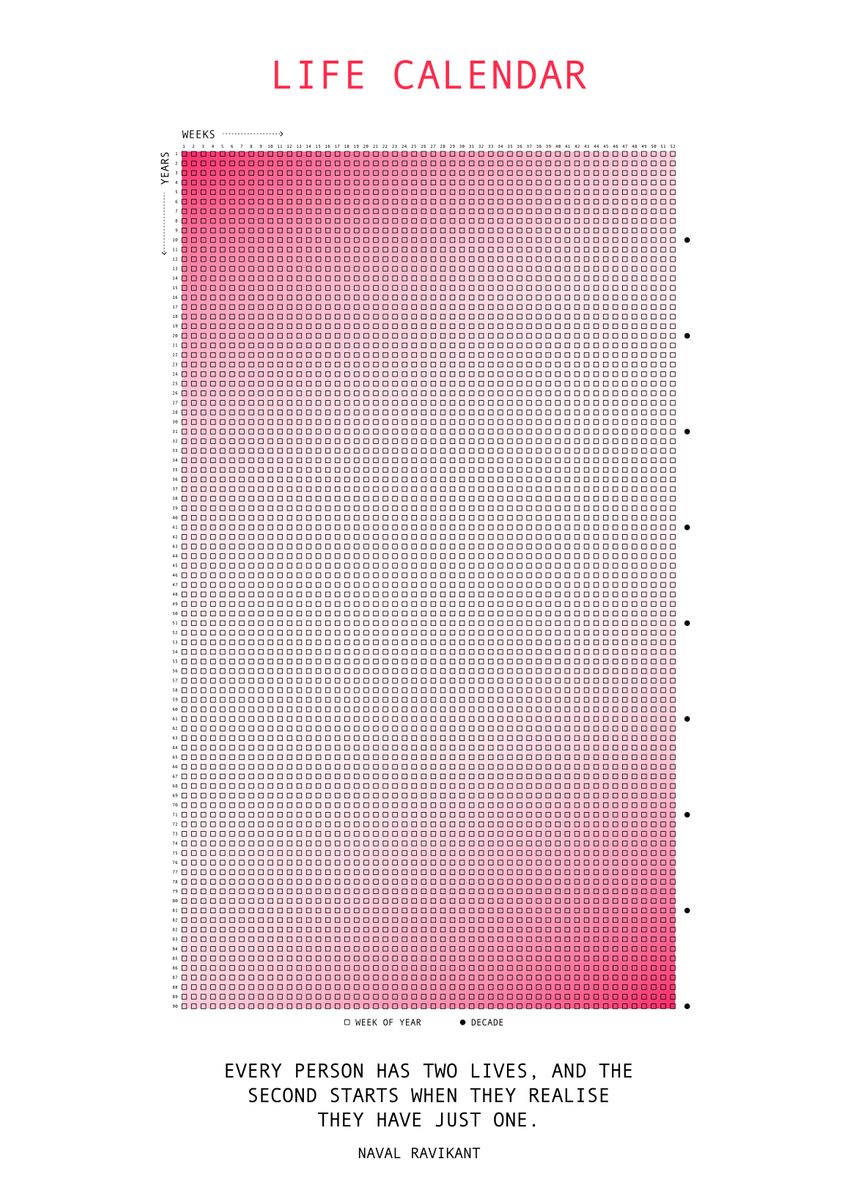 'Life Calendar Timeline' Poster, picture, metal print, paint by ...