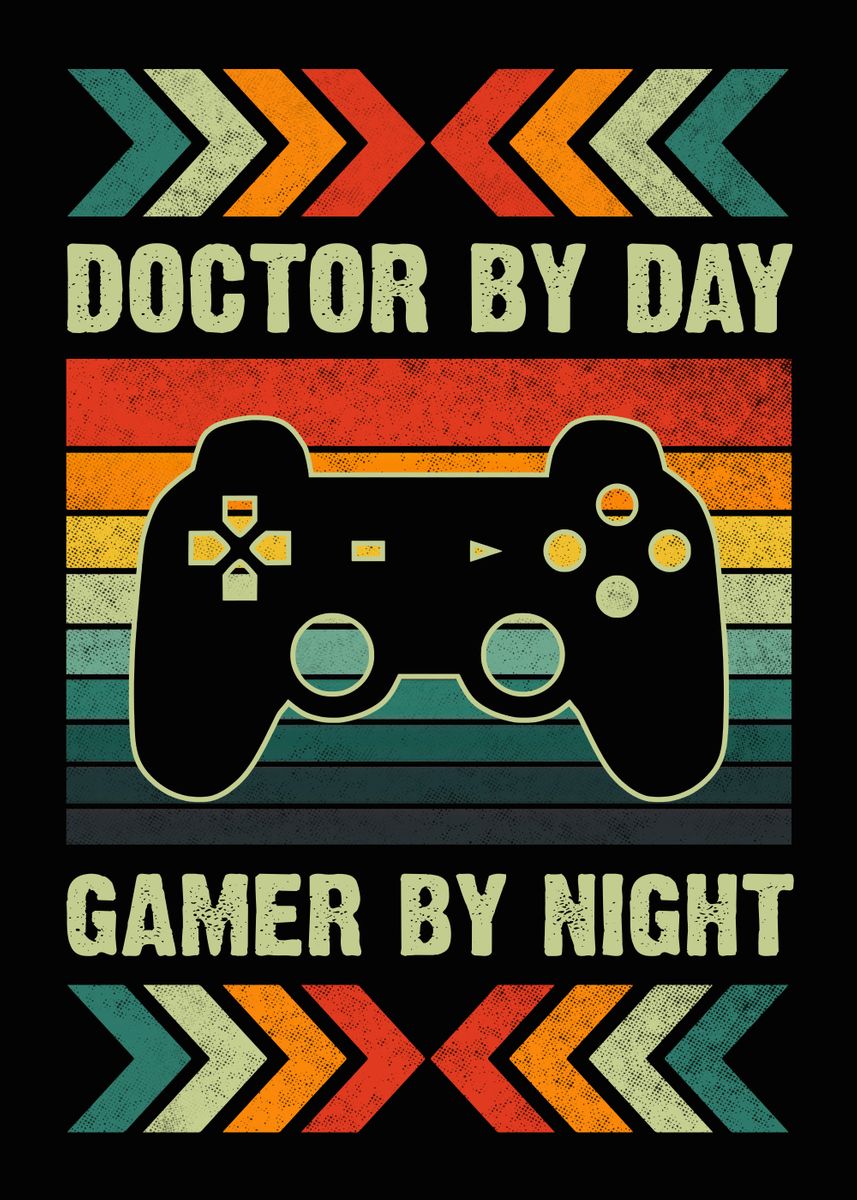 'Doctor Game Controller' Poster, picture, metal print, paint by KING ...
