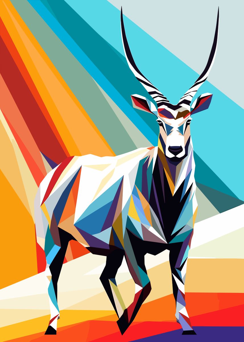 'Animal WPAP' Poster, picture, metal print, paint by Qreative | Displate