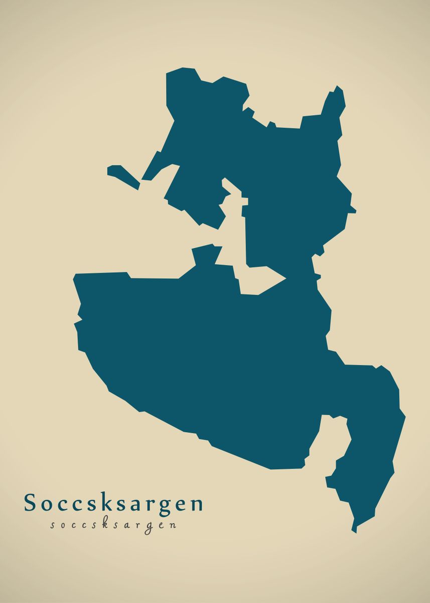 'Soccsksargen region map' Poster, picture, metal print, paint by Ingo ...