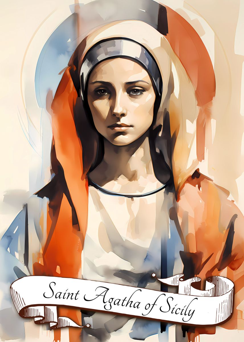 'Saint Agatha of Sicily' Poster, picture, metal print, paint by ...