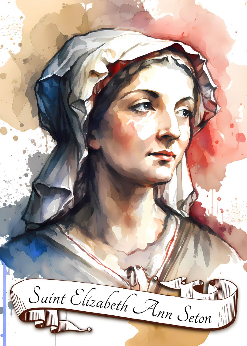 'Saint Elizabeth Ann Seton' Poster, picture, metal print, paint by ...