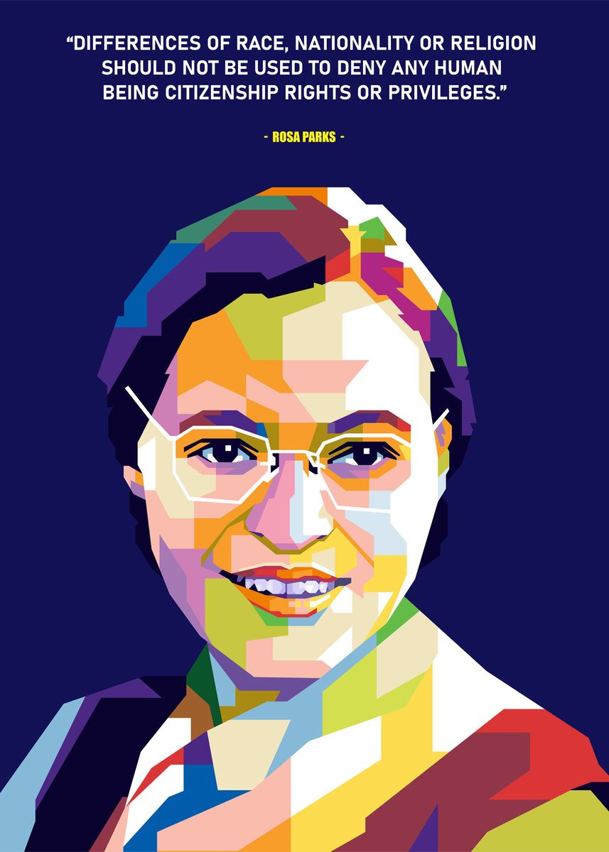 'Rosa Parks Pop Art' Poster, picture, metal print, paint by Erick Sato ...