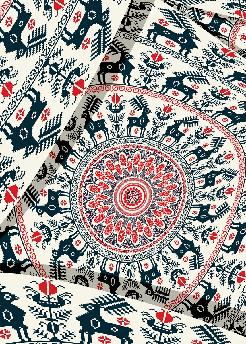 'Romanian Embroidery' Poster, picture, metal print, paint by Richard ...