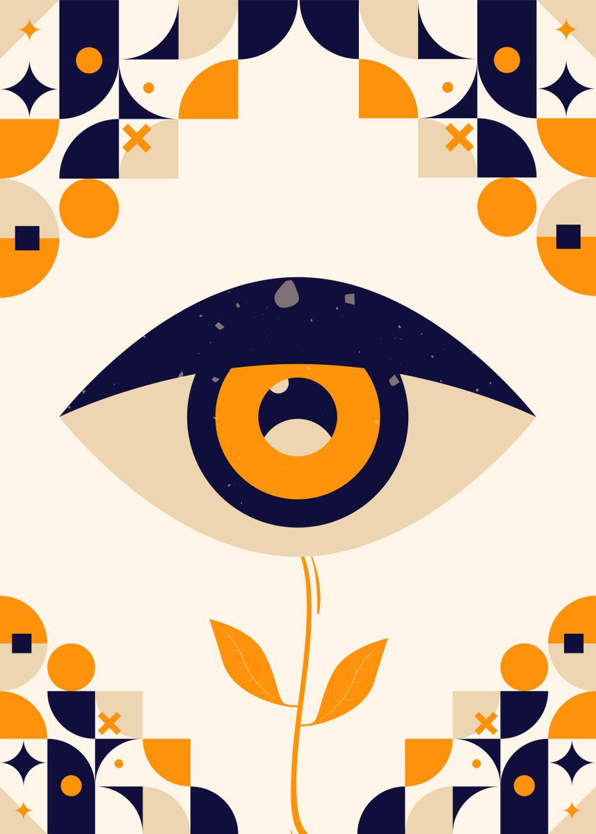 'Eye Geometric Growing' Poster, picture, metal print, paint by janine ...