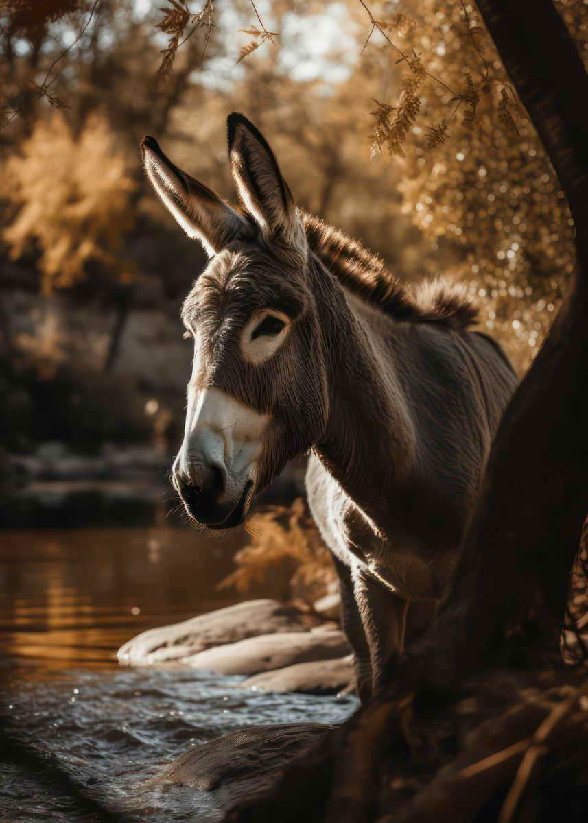'Beautiful donkey' Poster, picture, metal print, paint by Zooscape ...