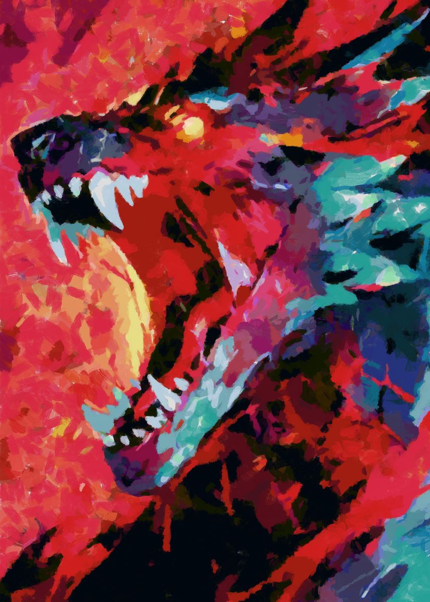 'Wolf monster horror' Poster, picture, metal print, paint by Dark Zeka ...
