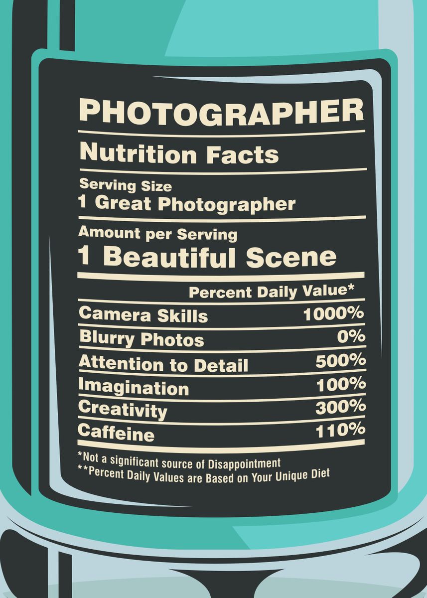 'Photographer Facts' Poster, picture, metal print, paint by XandYart ...
