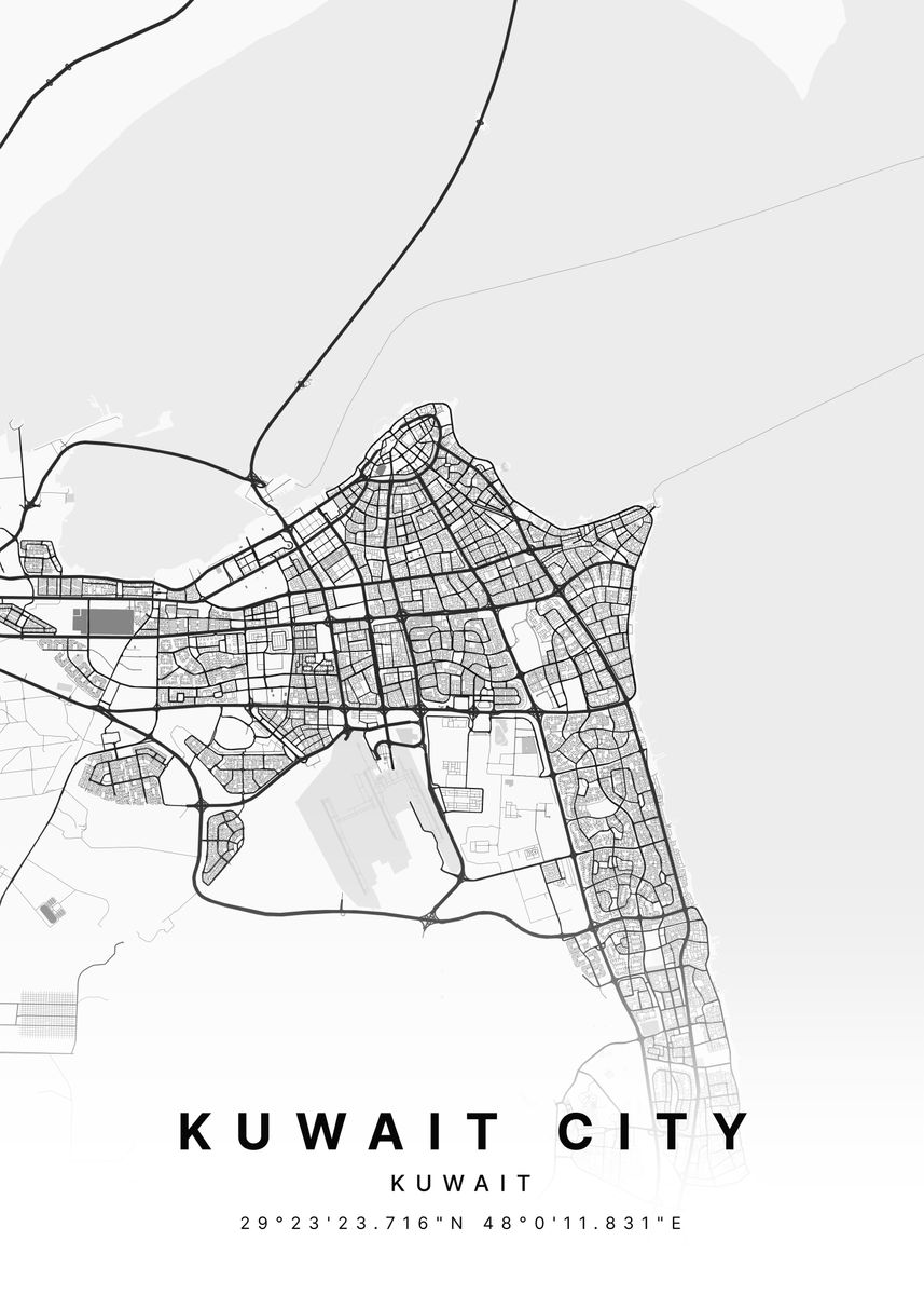 'Kuwait City Kuwait' Poster, picture, metal print, paint by Kemi | Displate