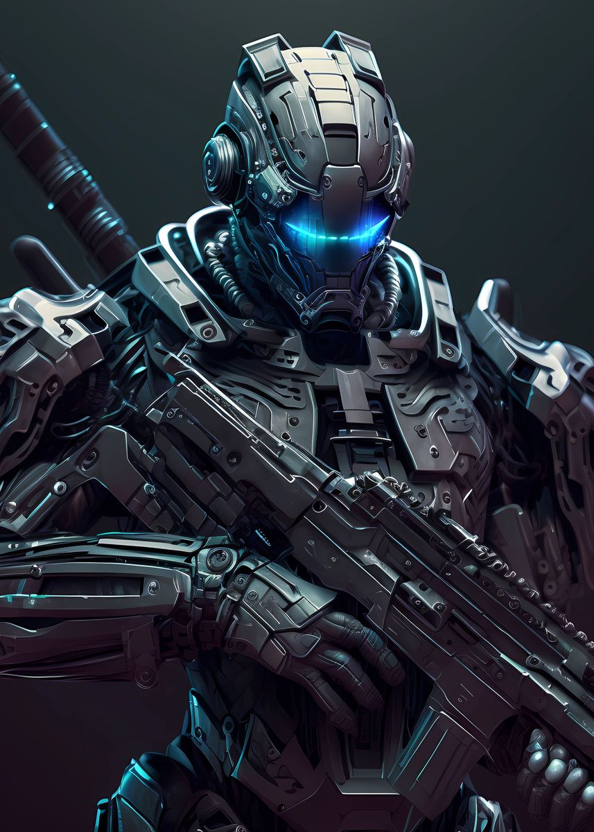 'Alien cyborg' Poster, picture, metal print, paint by Oleksandr Kovalov ...