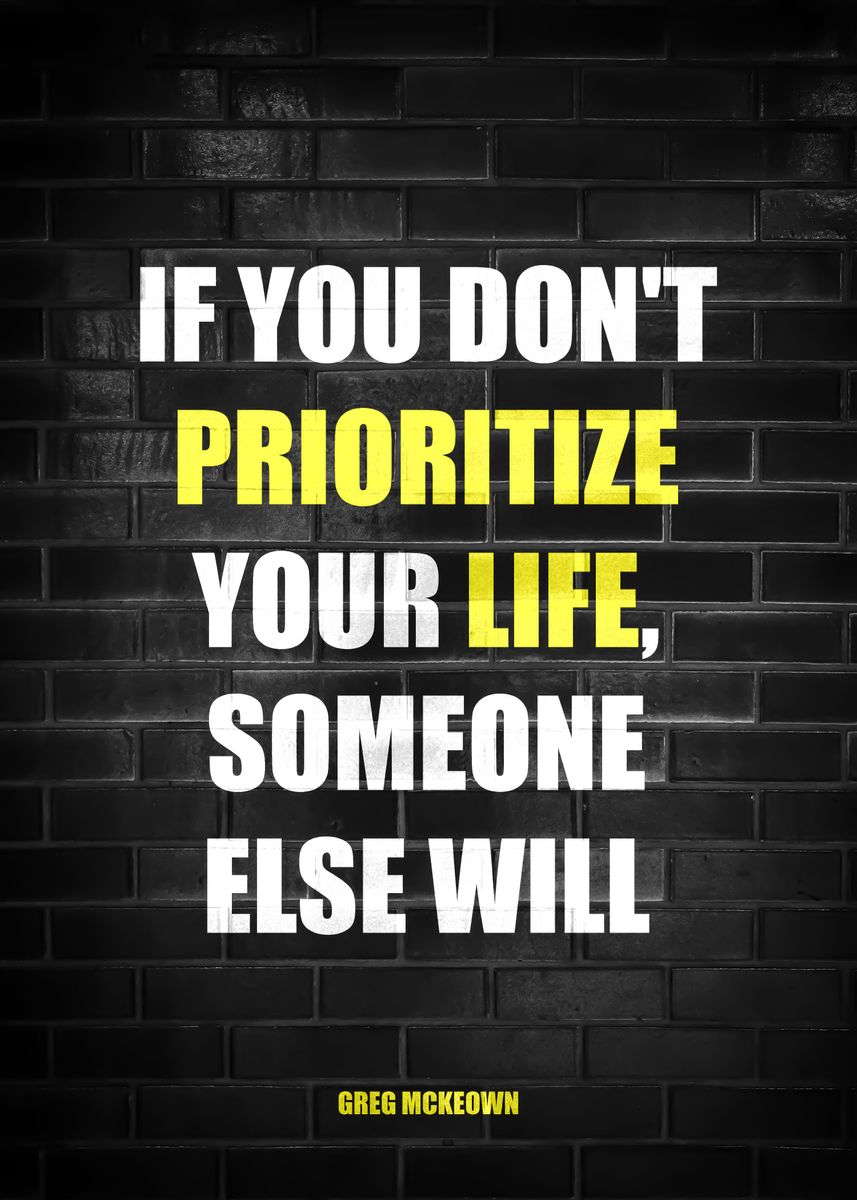 'SGREG MCKEOWN QUOTE ' Poster, picture, metal print, paint by ...