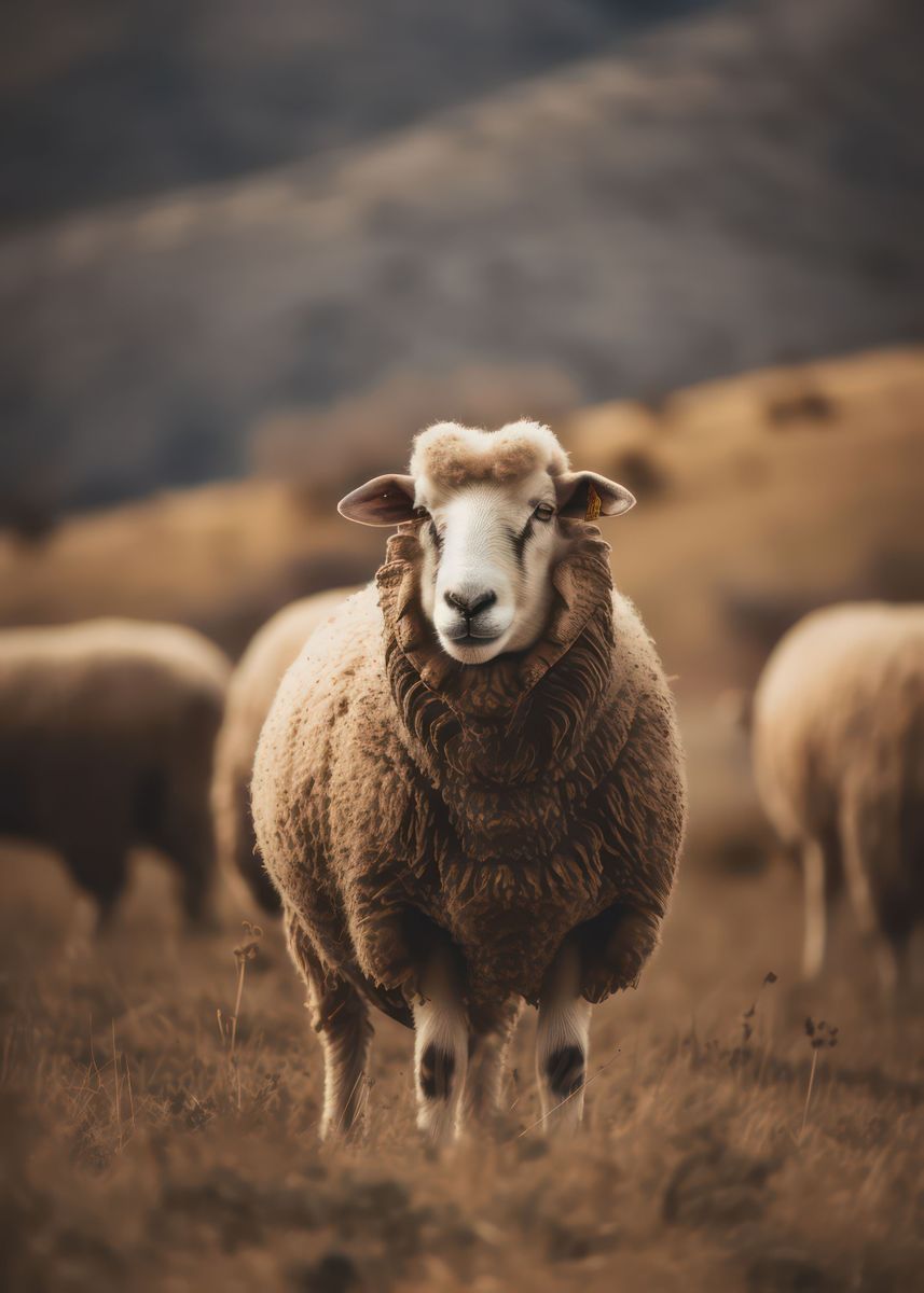 'Calm sheep' Poster by Zooscape Wildlife | Displate