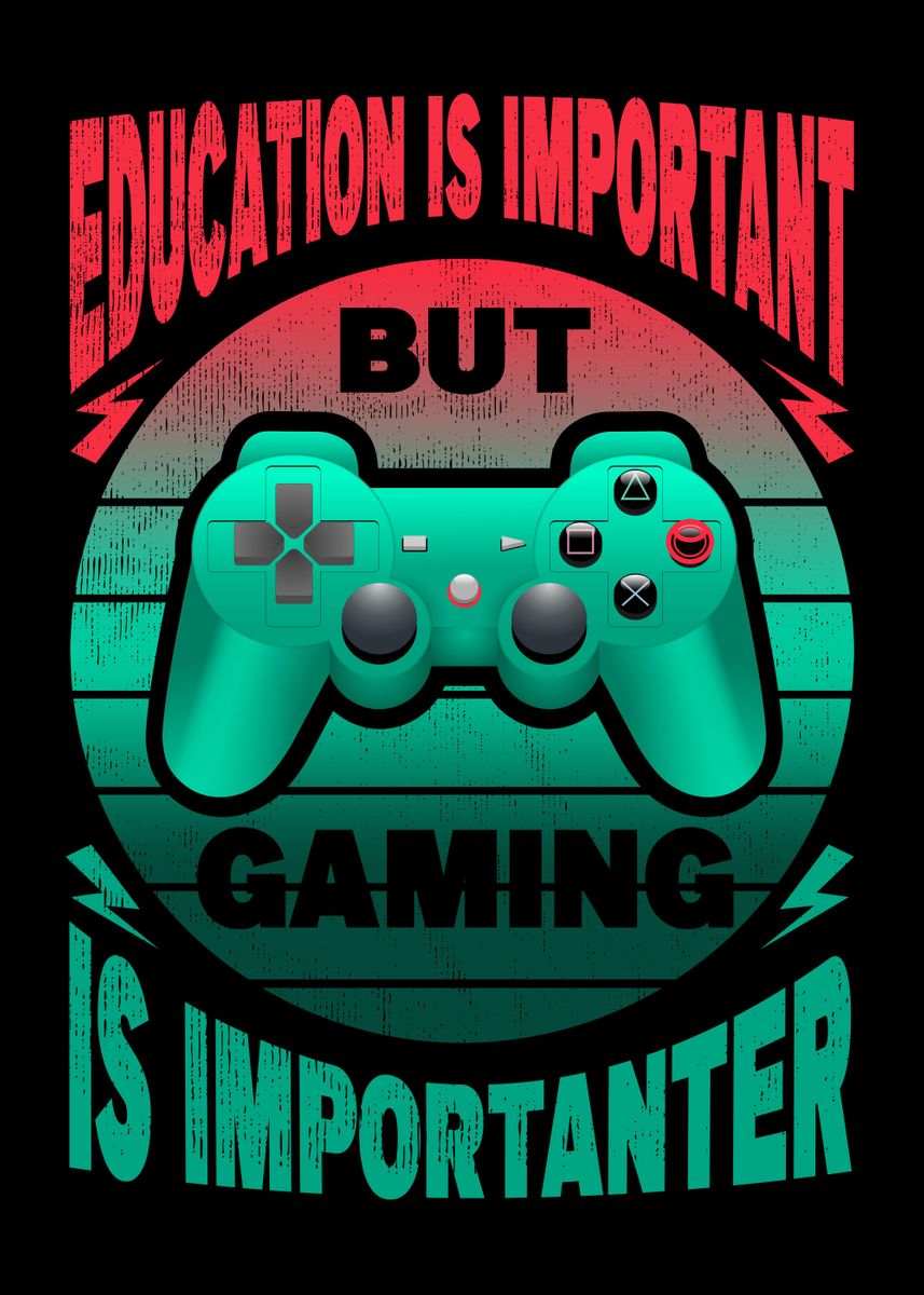 'Retro Gamer Education' Poster, picture, metal print, paint by KING ...