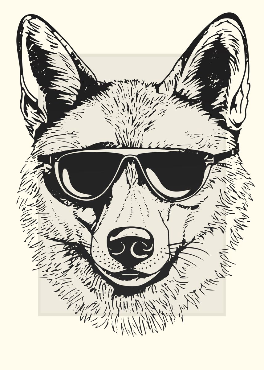 'Cayote Illustration' Poster by Rafael Dxgn | Displate