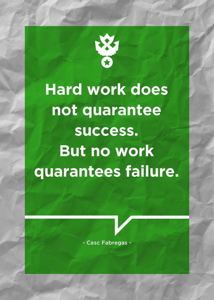 'Hard Work Motivational' Poster, picture, metal print, paint by Lucky ...