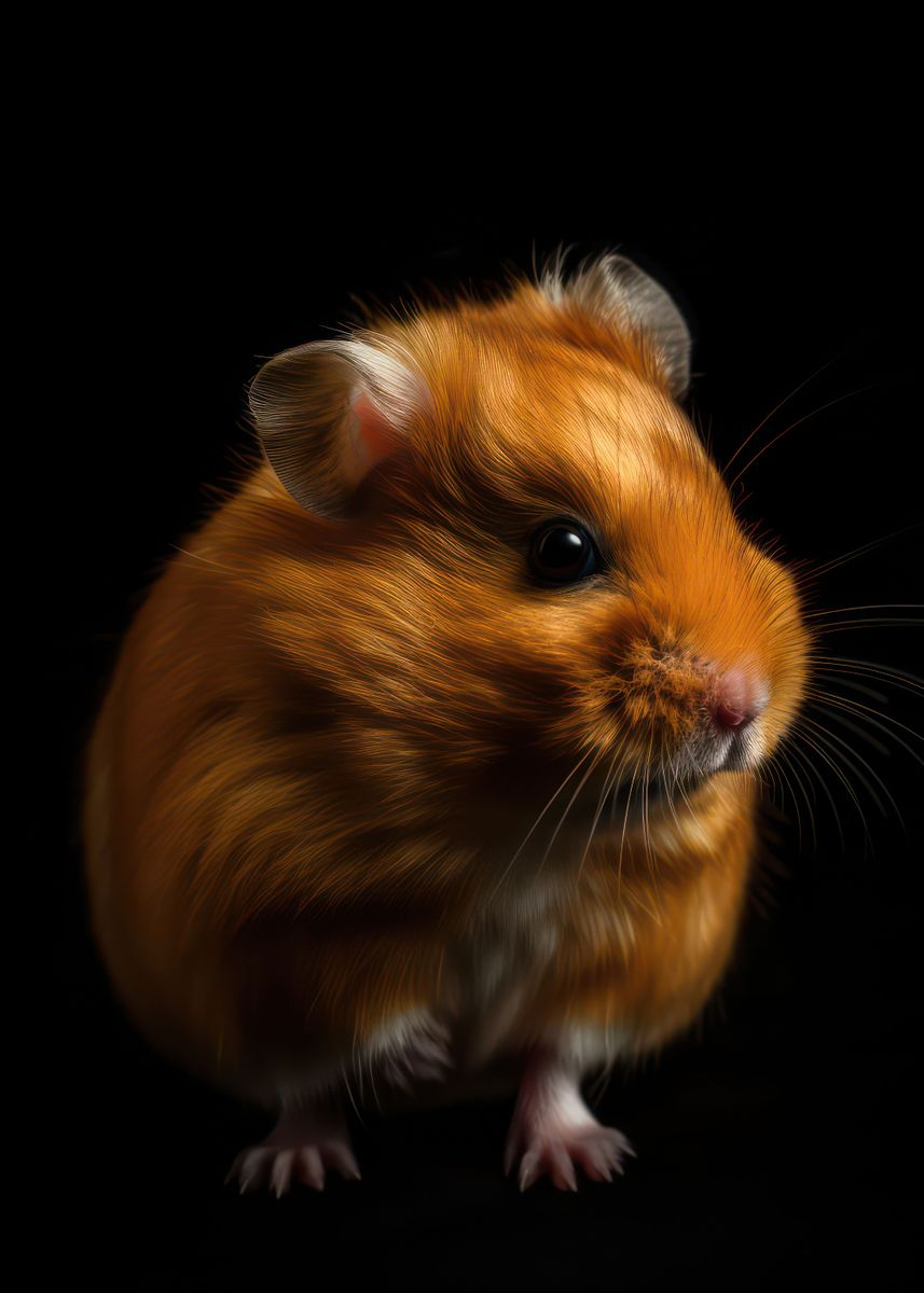 'Playful hamster' Poster, picture, metal print, paint by Zooscape ...