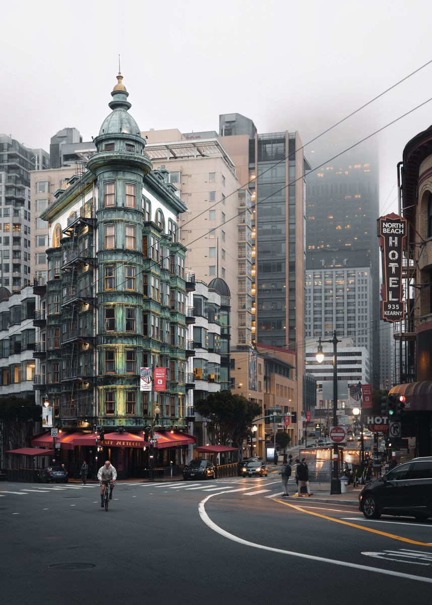 'San Francisco street life' Poster, picture, metal print, paint by ...