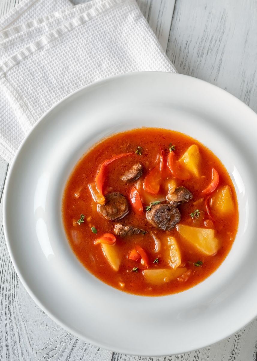 'Potato chorizo stew' Poster, picture, metal print, paint by Oleksandr ...