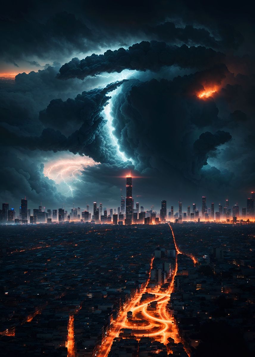 'A World Unraveled City' Poster, picture, metal print, paint by Shamoon ...