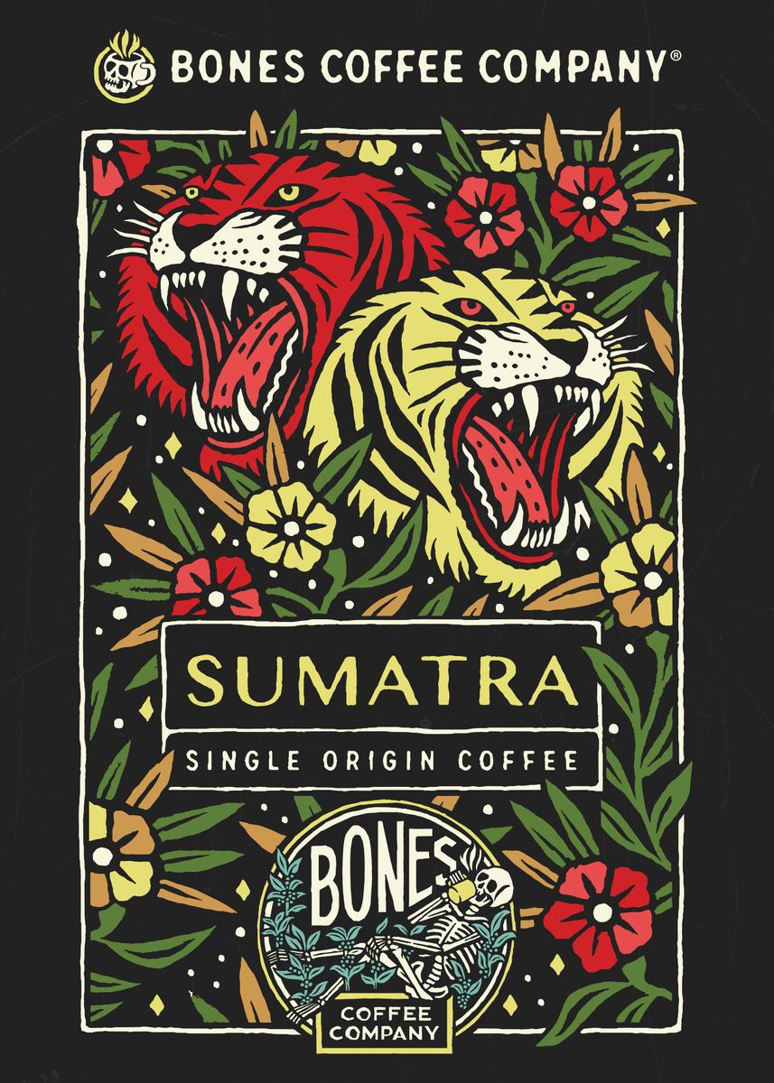 'Sumatra' Poster, picture, metal print, paint by BonesCoffeeCo | Displate