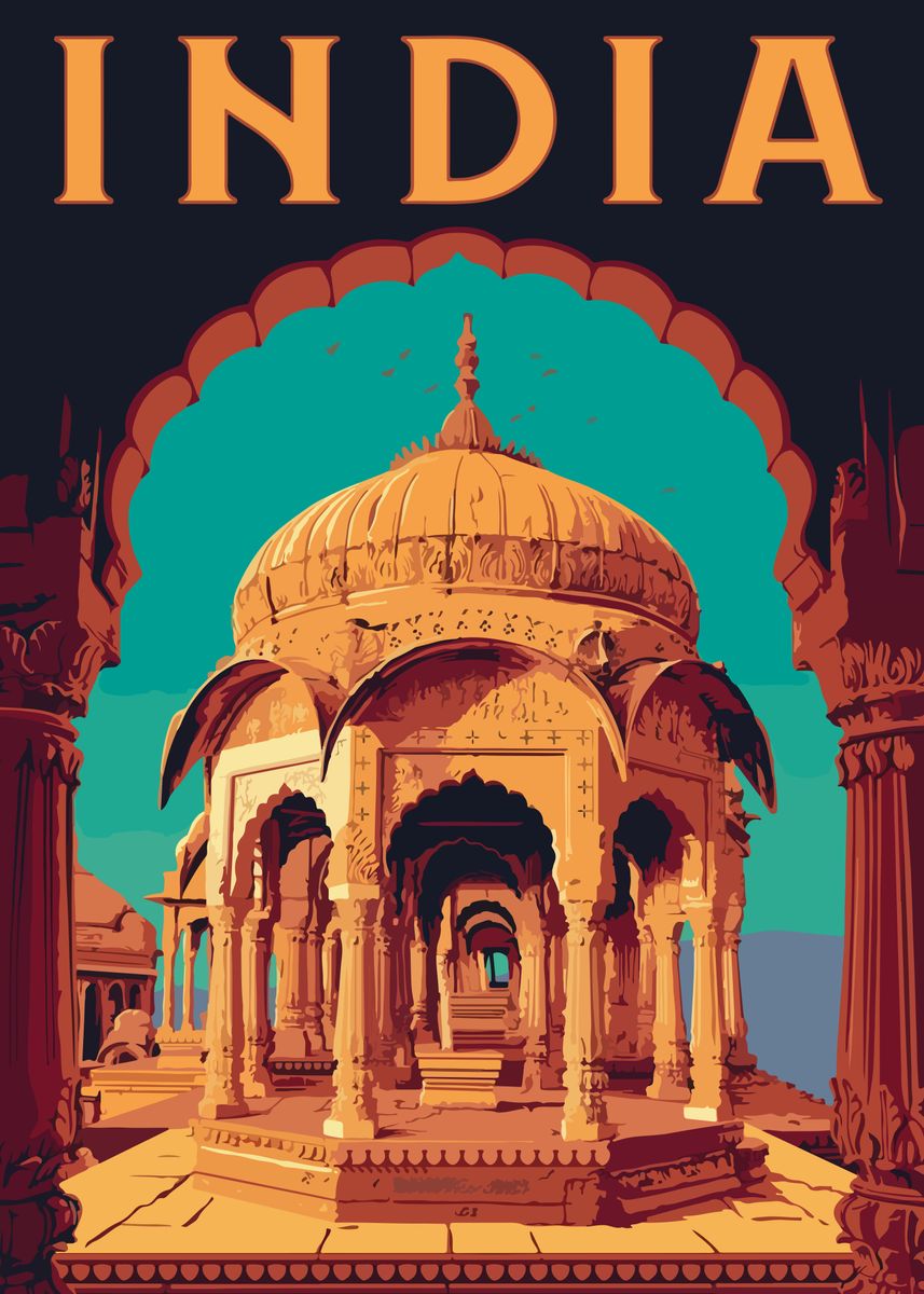 'Travel to india' Poster, picture, metal print, paint by Leonardo ...