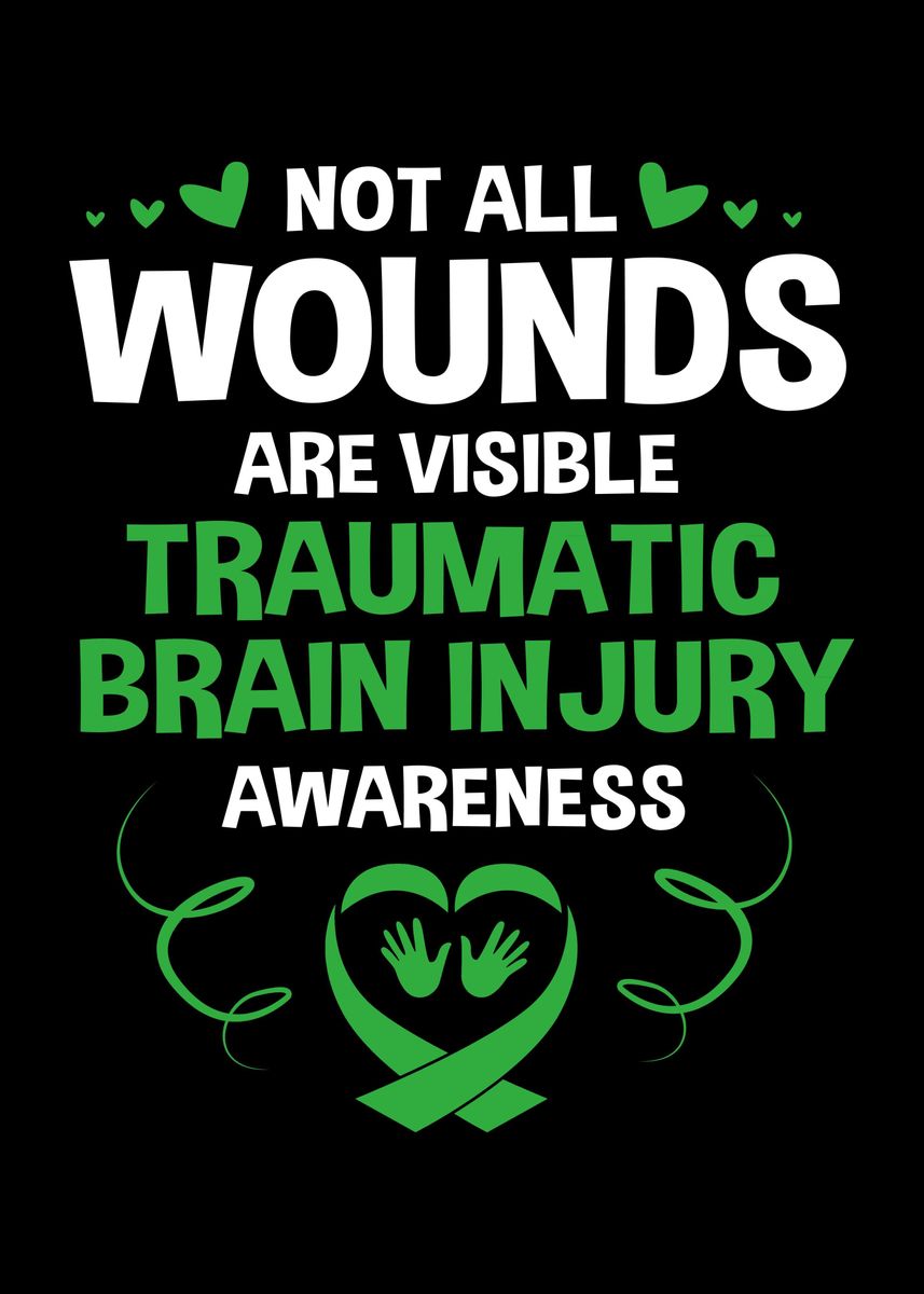 'Not All Wounds Are Visible' Poster, picture, metal print, paint by ...