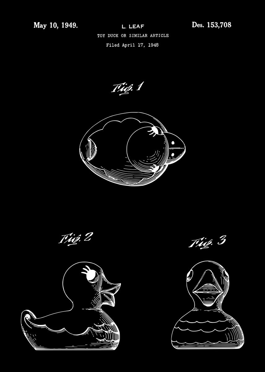 'Rubber Duck Patent' Poster by Sam Kal | Displate
