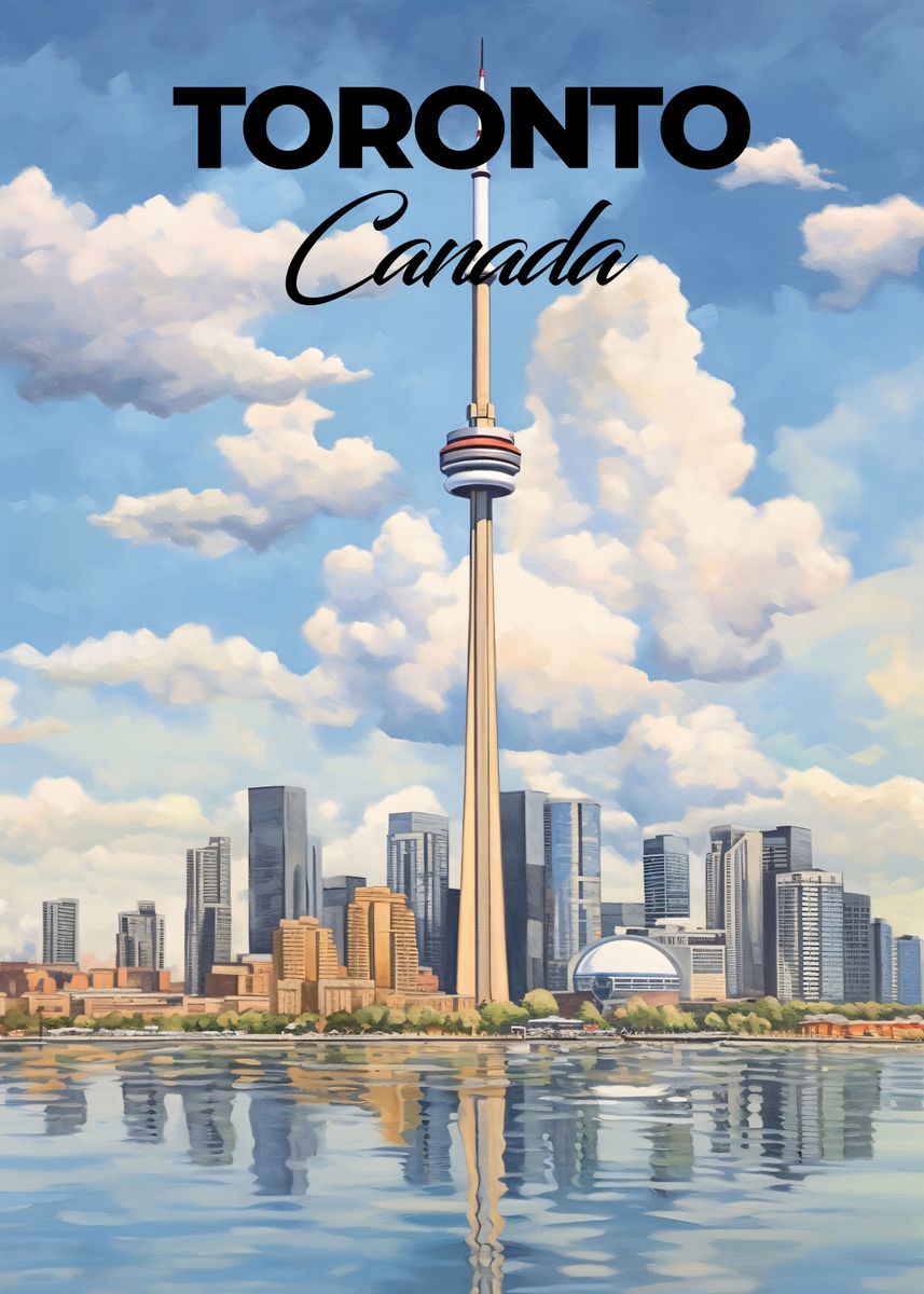 'Toronto Travel Poster' Poster, picture, metal print, paint by ...