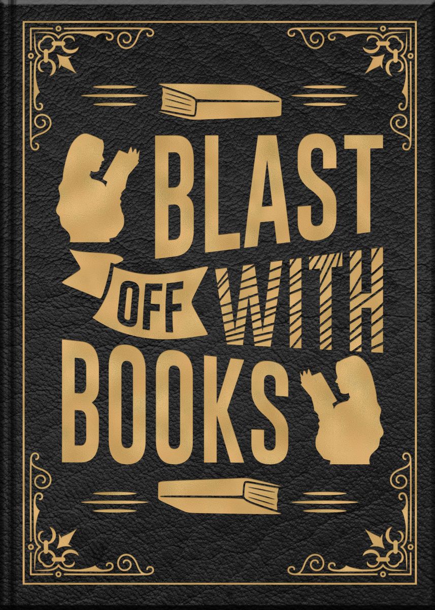 'Blast Off With Books' Poster, picture, metal print, paint by XandYart ...