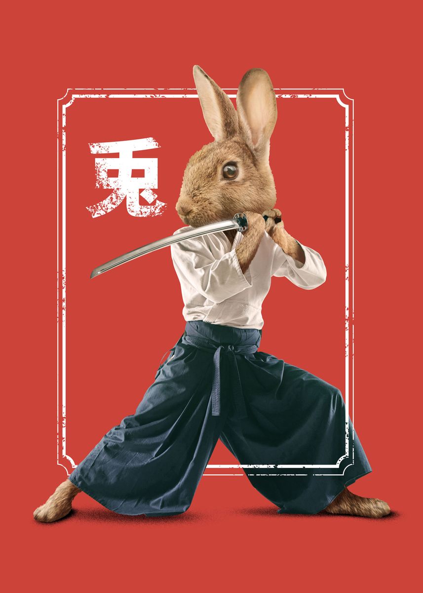 'Rabbit Ninja' Poster by Cool Worker | Displate
