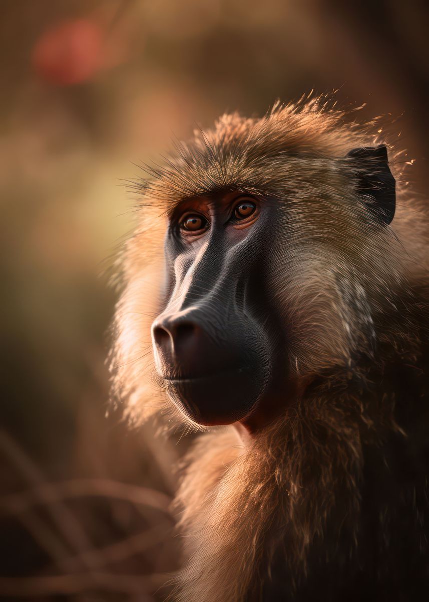 'Gorgeous baboon' Poster, picture, metal print, paint by Zooscape ...