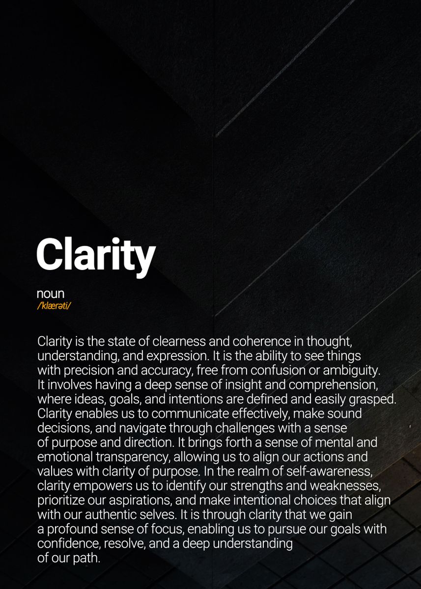 'Clarity' Poster, picture, metal print, paint by Mr Penguin | Displate
