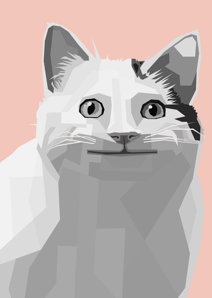 'cat' Poster by Sahlan | Displate