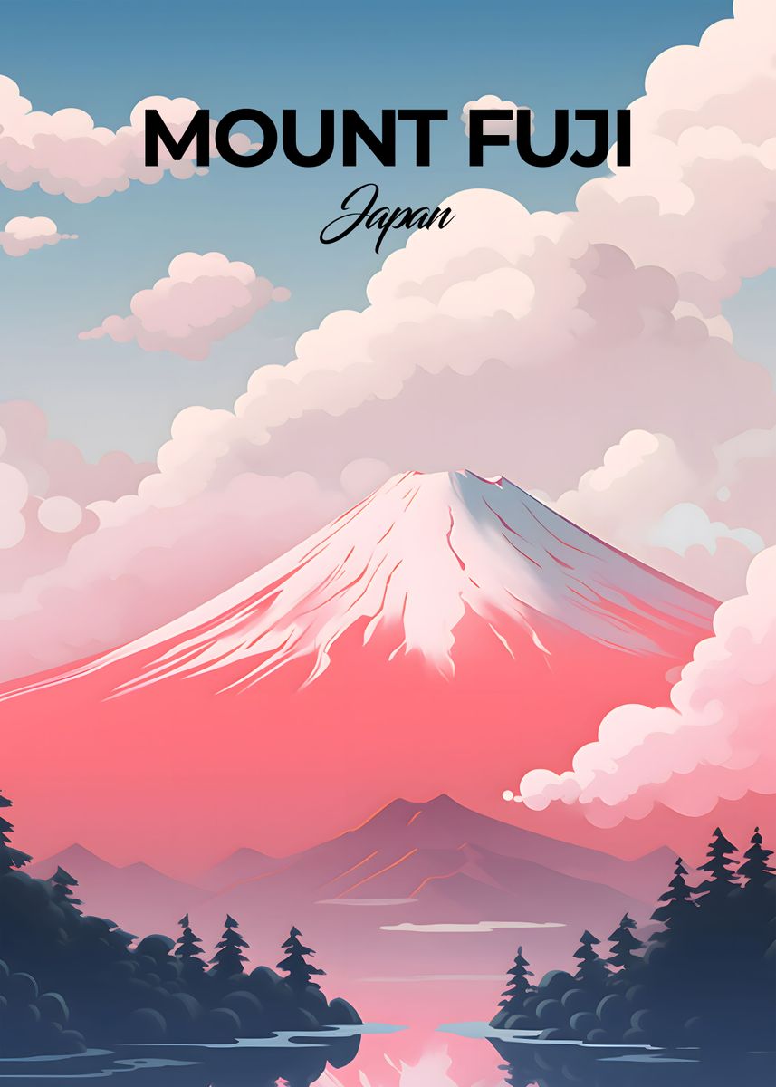'Mount Fuji' Poster, picture, metal print, paint by Conceptual ...