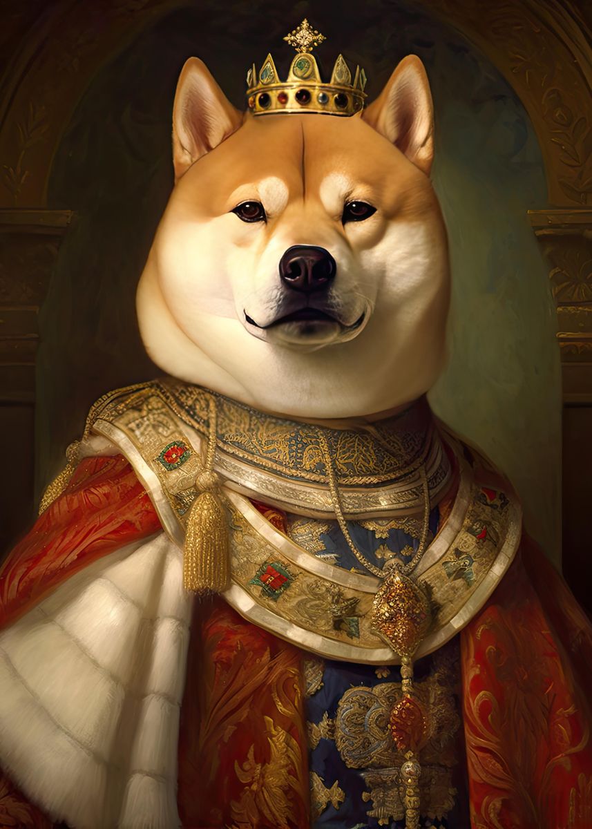 'Shiba Inu The King' Poster, picture, metal print, paint by PetPrints ...